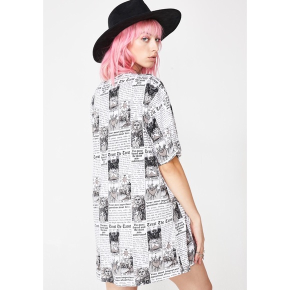 Motel Rocks | Tops | Motel Rocks Tarot Print Tshirt Dress | Poshmark